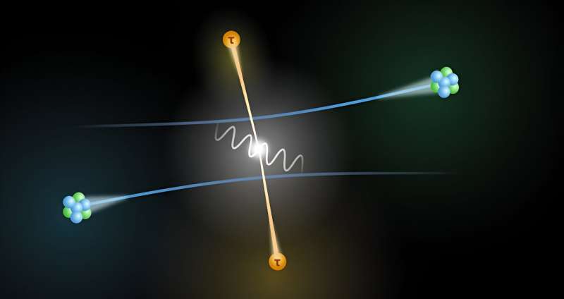 New technique uses near-miss particle physics to measure wobbling tau ...