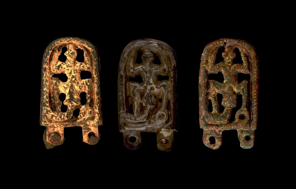 Archaeologists uncover a bronze belt fitting from an unknown pagan cult ...